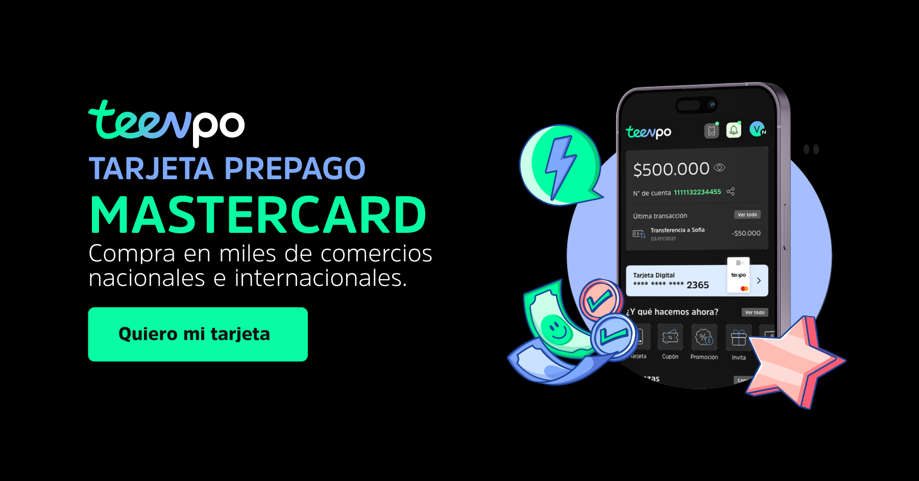 Tarjeta Prepago Mastercard | TEENPO